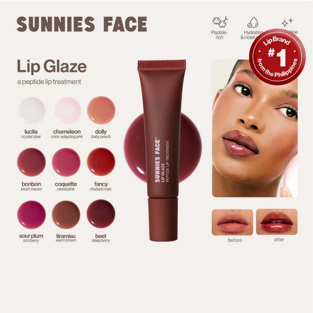 Sunnies Face Lip Glaze [Peptide Lip Treatment] | Shopee Malaysia