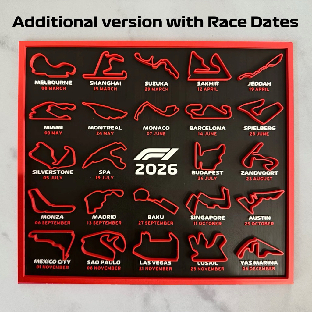 Formula 1 (F1) Track 2025 2026 Formula 1 Track & Venue 2027 logo （Size ...