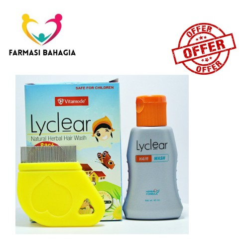 [ Exp 5/2028 ] LYCLEAR NATURAL HERBAL HAIR WASH (SYAMPU KUTU) 40ML ...