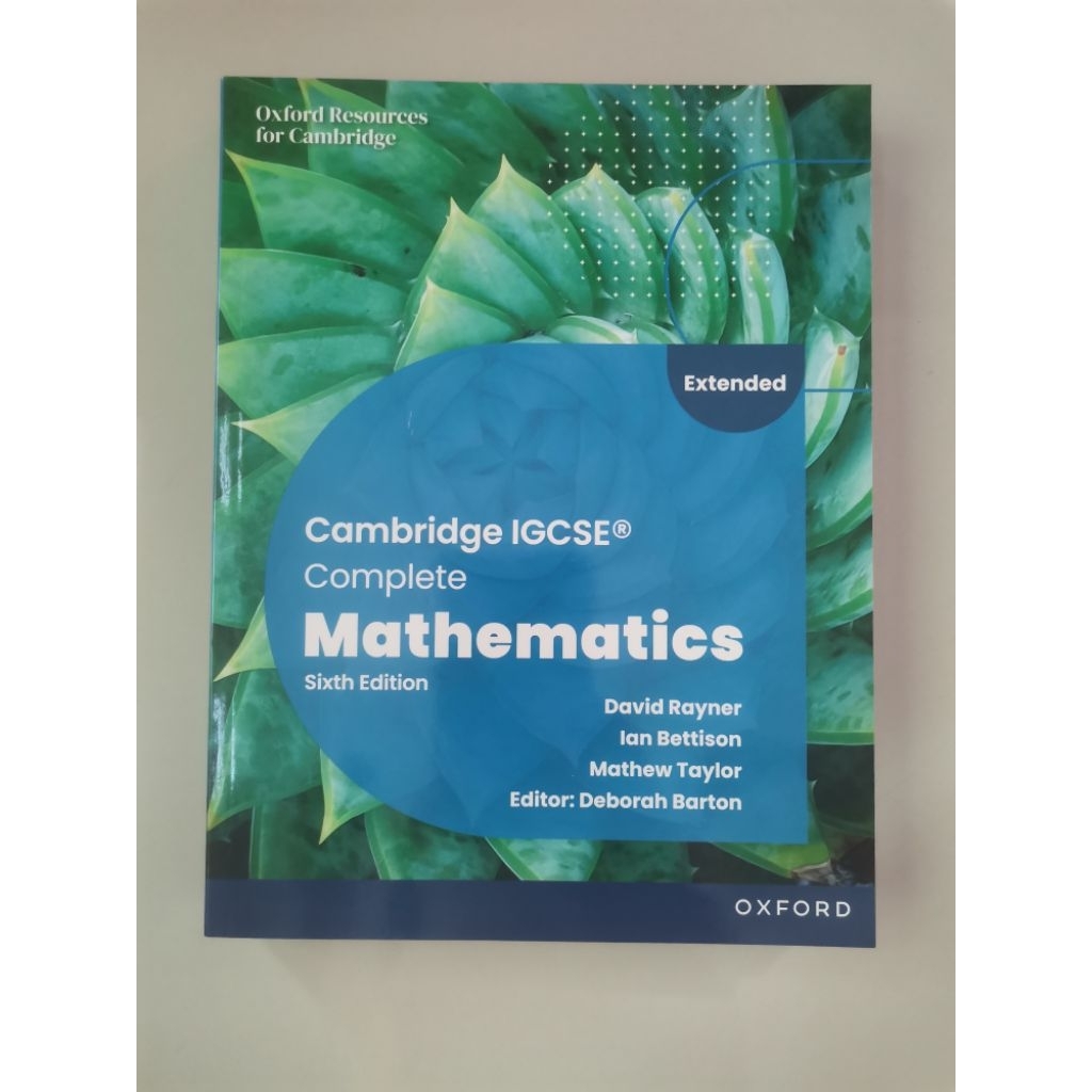 NEW CAMBRIDGE IGCSE COMPLETE MATHEMATICS SIXTH EDITION EXTENDED | Shopee Malaysia