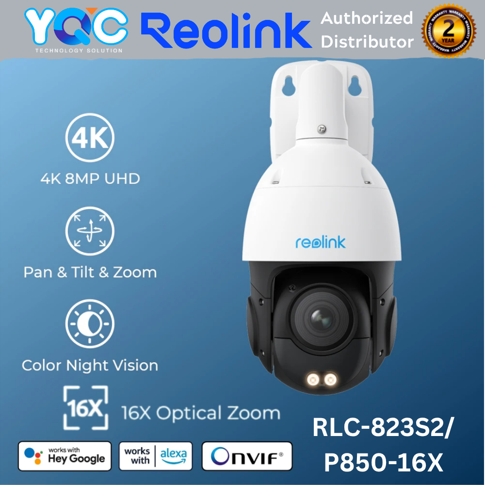 Reolink P850-16X RLC-823A-16X RLC-823S24K POE 360° PTZ Security Camera Auto Tracks 2 Way Talk ...