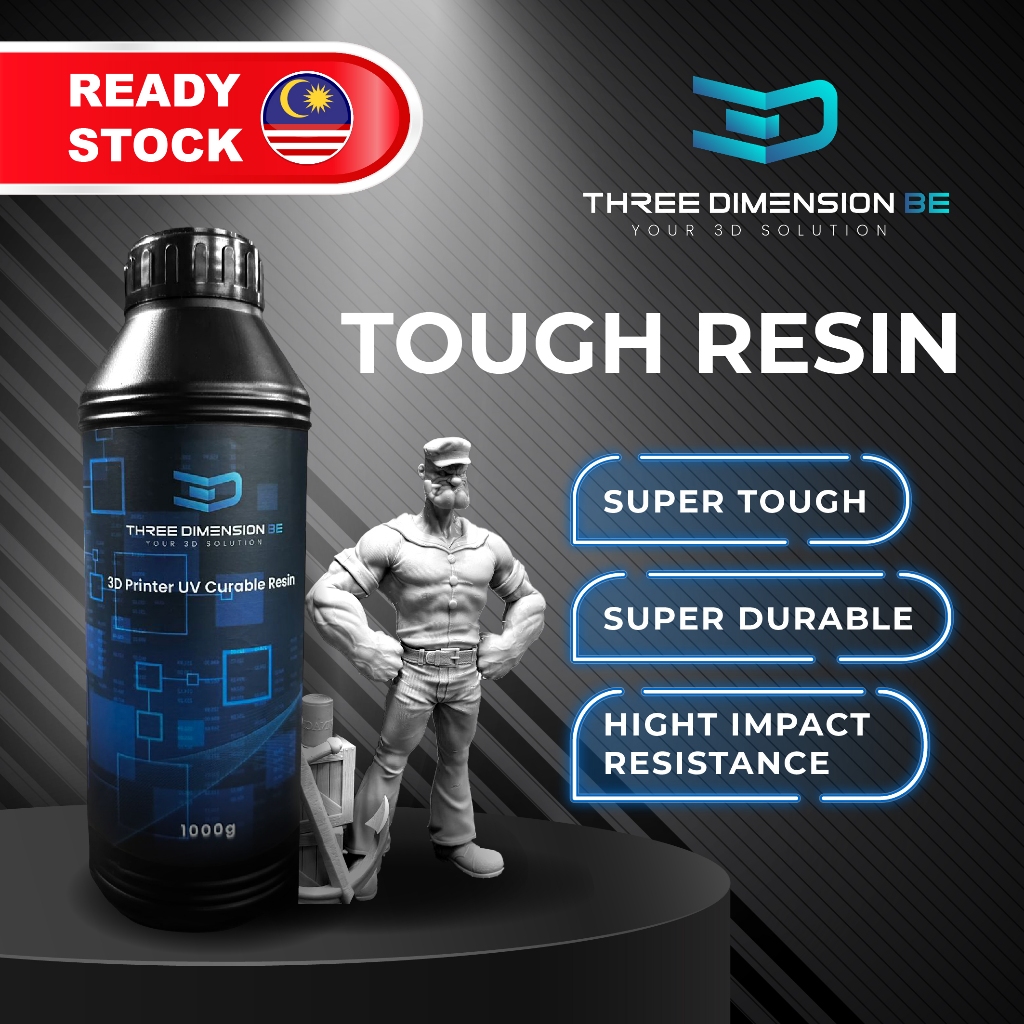 【Ready Local Stock🇲🇾】3DBE 1kg Tough 3D Printing Resin UV 3D Impact ...