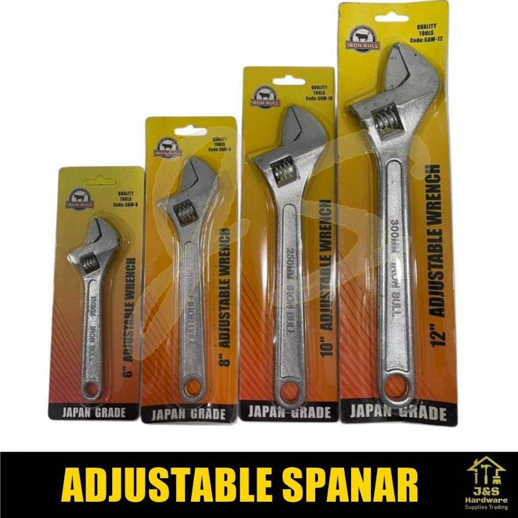 IRON Bull Adjustable Spanner. Switch Spanar 6''-12'' Adjustable Wrench ...