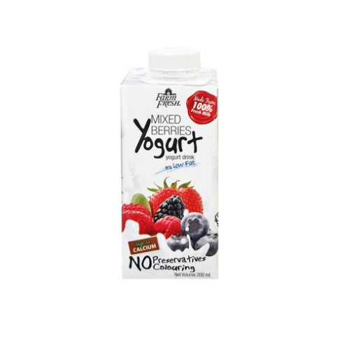FARM FRESH UHT MIXED BERRIES YOGURT / MIXBERRI YOGURT 200ML | Shopee ...