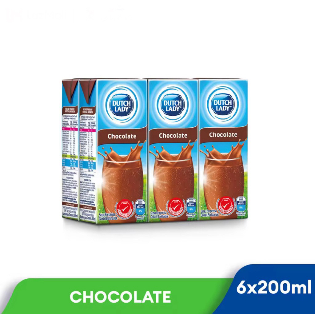Dutch Lady Purefarm UHT Milk - CHOCOLATE (200ml x 6) | Shopee Malaysia