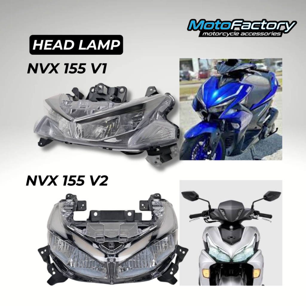 YAMAHA NVX155 V1 V2 NVX V1 NVX V2 HEAD LAMP HEADLIGHT ASSY LAMPU DEPAN ...