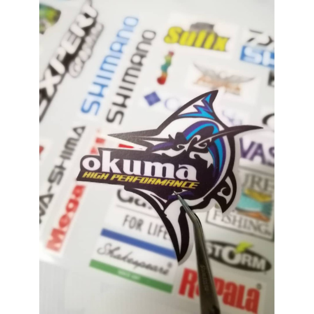 Sticker Pancing Daiwa Shimano Abu Garcia 50pcs per set | Shopee Malaysia
