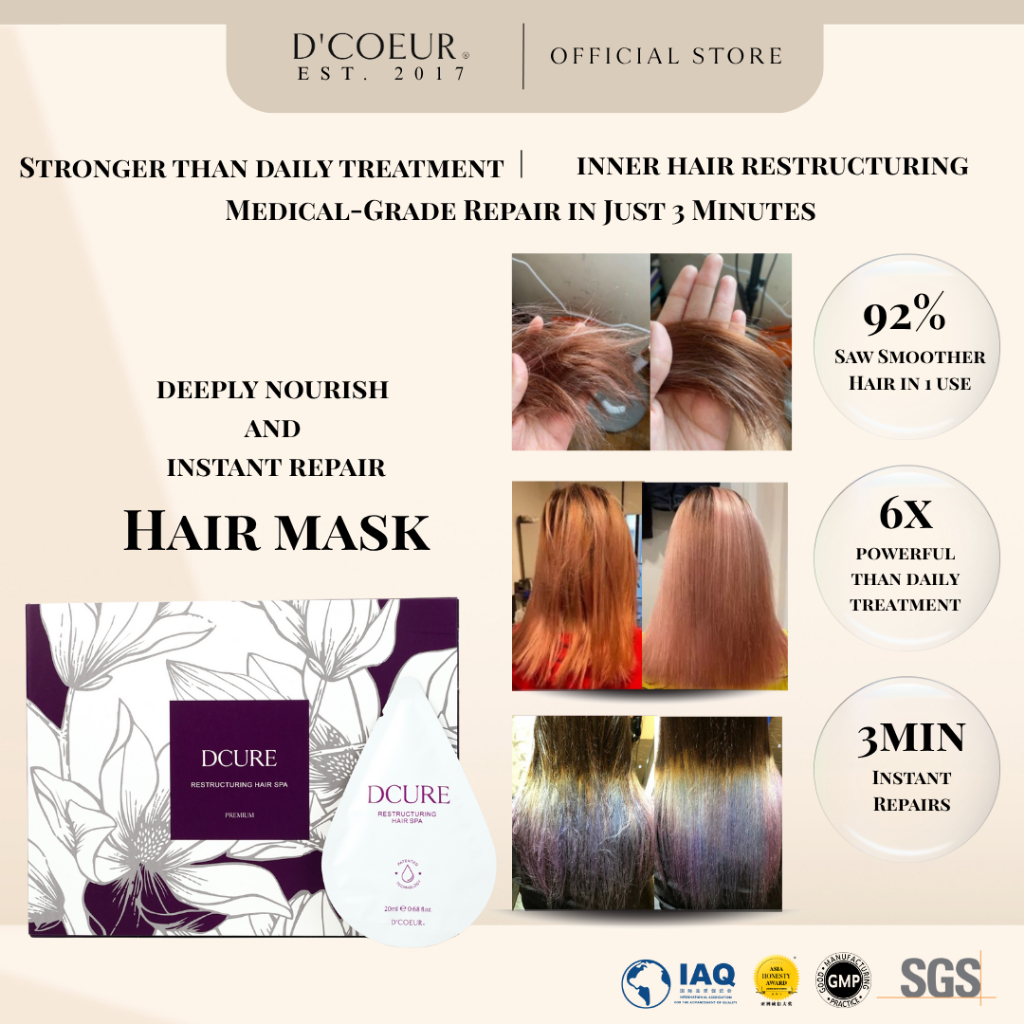[OFFICIAL] DCURE SERIES - HAIR RESRTUCTURING MASK (Intense Hydration ...