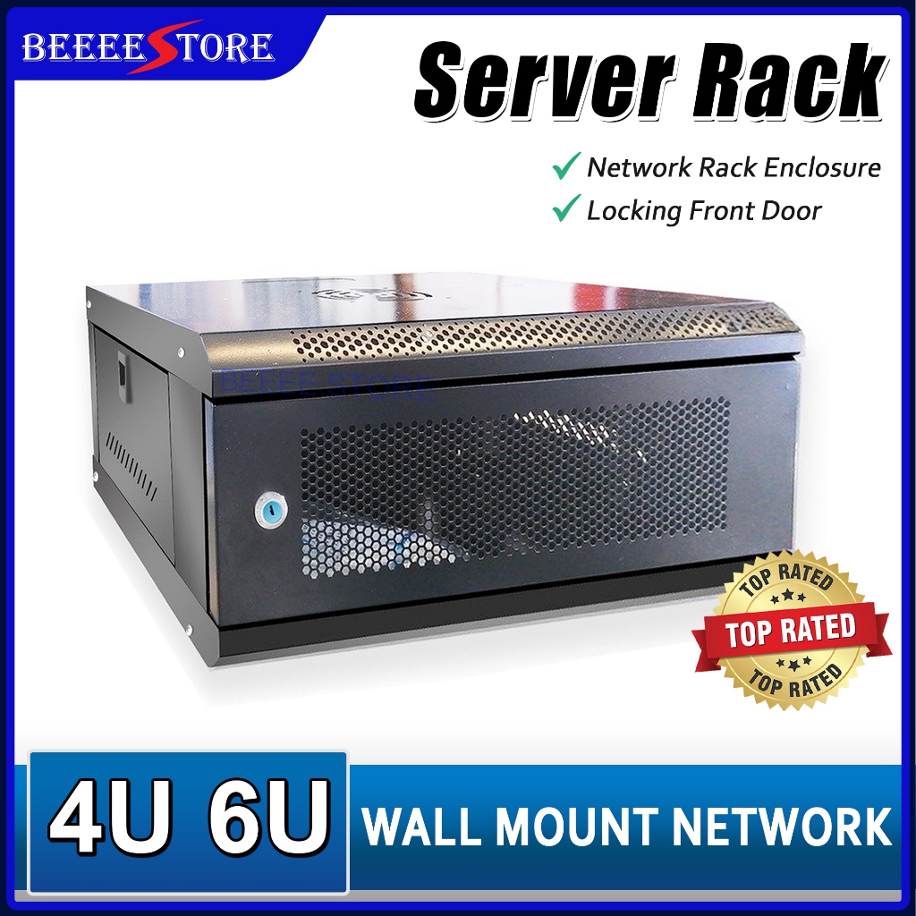 4U / 6U / 9U CCTV RACK 4U WALL MOUNT SERVER RACK (perforated door)500(W)X400(D)X265(H)MM 4U RACK ...