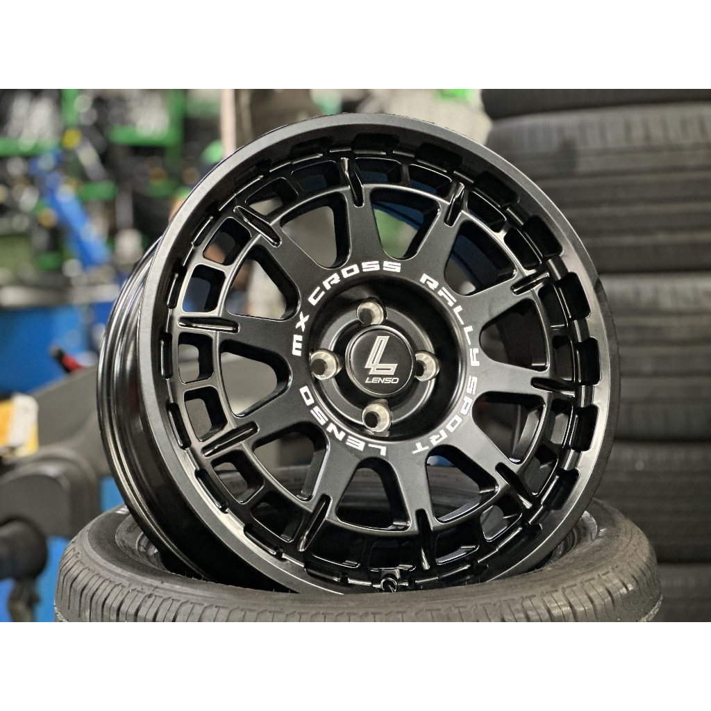 NEW 17X7.5J Lenso MX Ebola Rim (set of 4) Satin Black 4X100 for Ativa Mazda 2 MX5 Vios Yaris ...