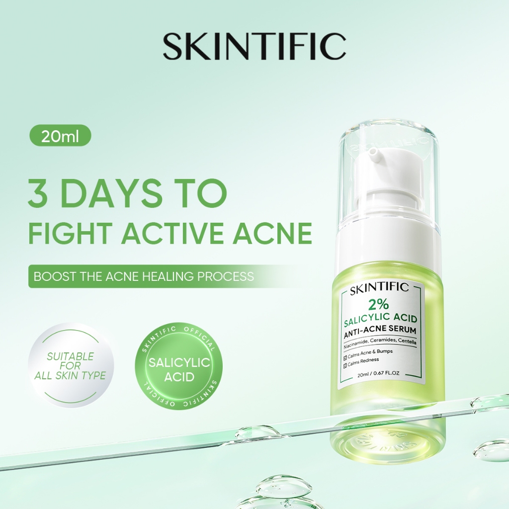 SKINTIFIC 2% Salicylic Acid Anti Acne Serum Muka Fade Acne Scars ...