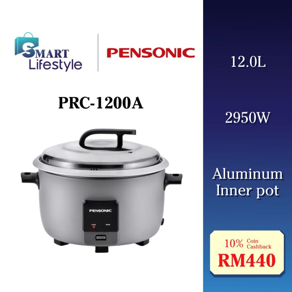 Pensonic 12L Commercial Rice Cooker with Aluminium Inner Pot PRC-1200A ...