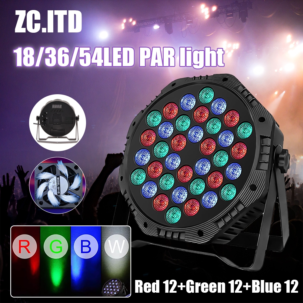 18/36/54 Led Stage Light Disco Par Light RGB Effect 9 Channels Support ...