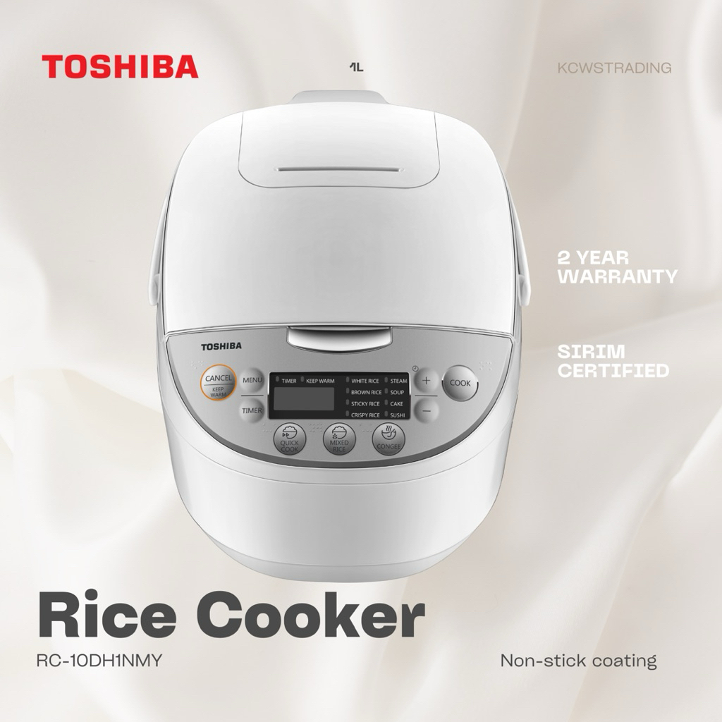 Toshiba Rice Cooker RC-10DH1NMY RC10DH1NMY Quick Cook Mixed Rice Congee ...
