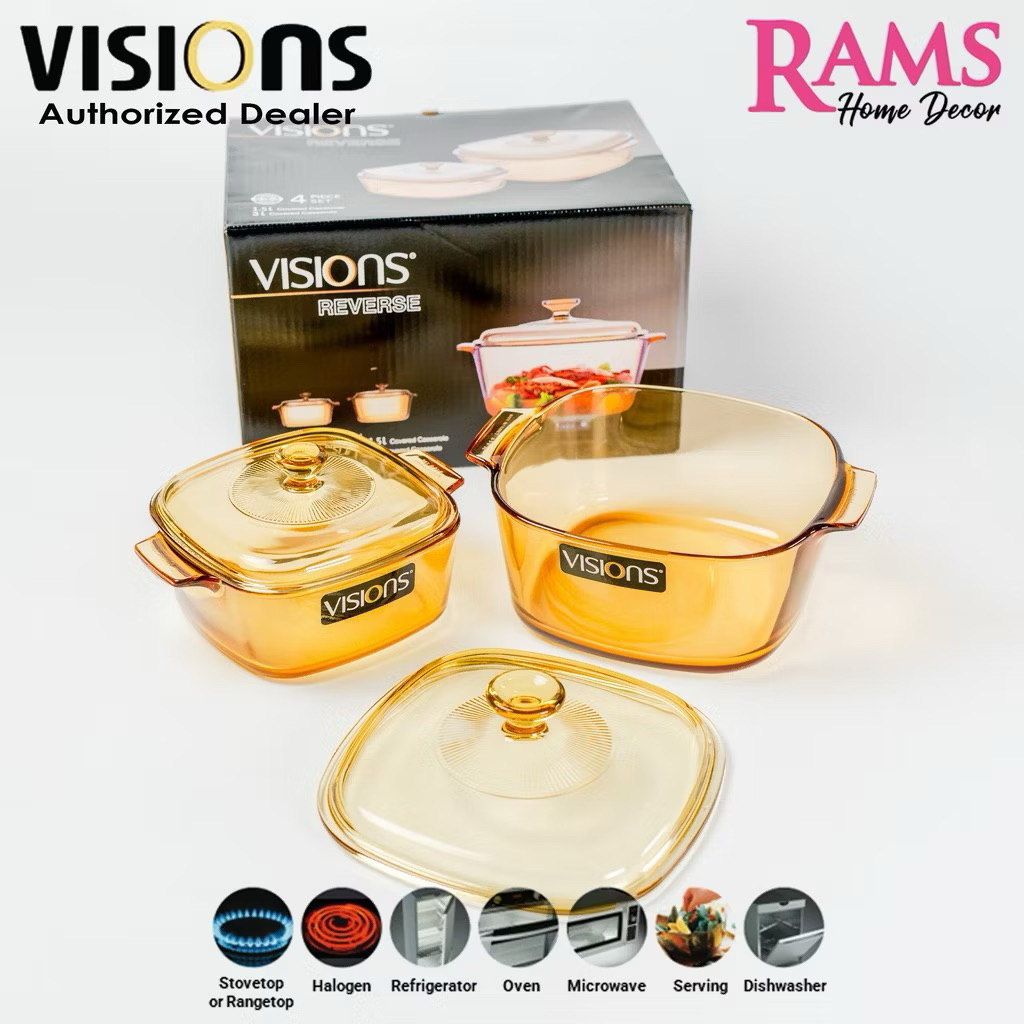 Langkawi Original New 4pcs Vision Square set with caver size 3L/1.5L ...