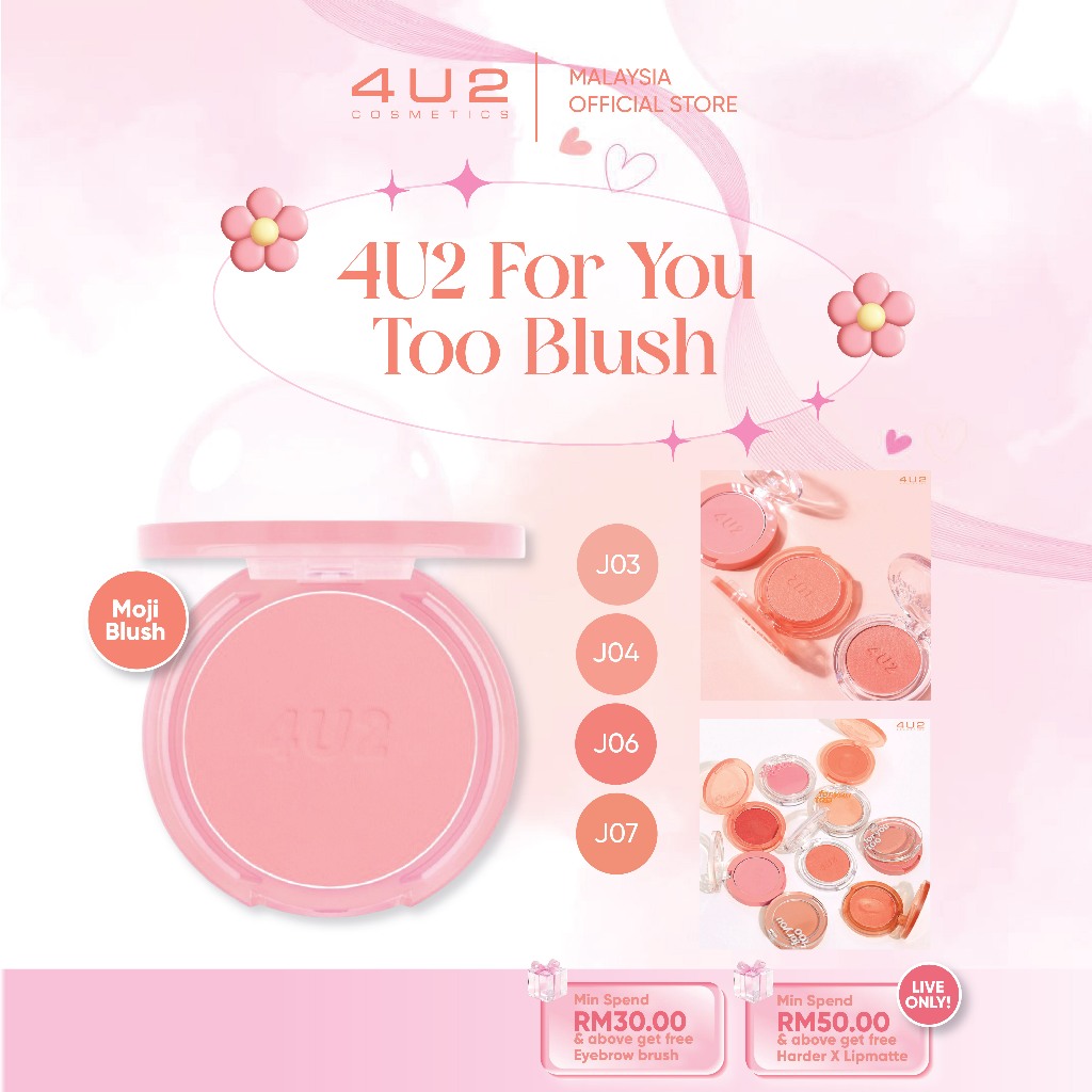 4U2 For You Too Blush On Moji Finish | Shopee Malaysia