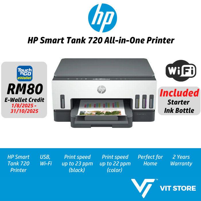 HP Smart Tank 720 / 750 Wireless All-in-One Printer Pencetak ( Color ...