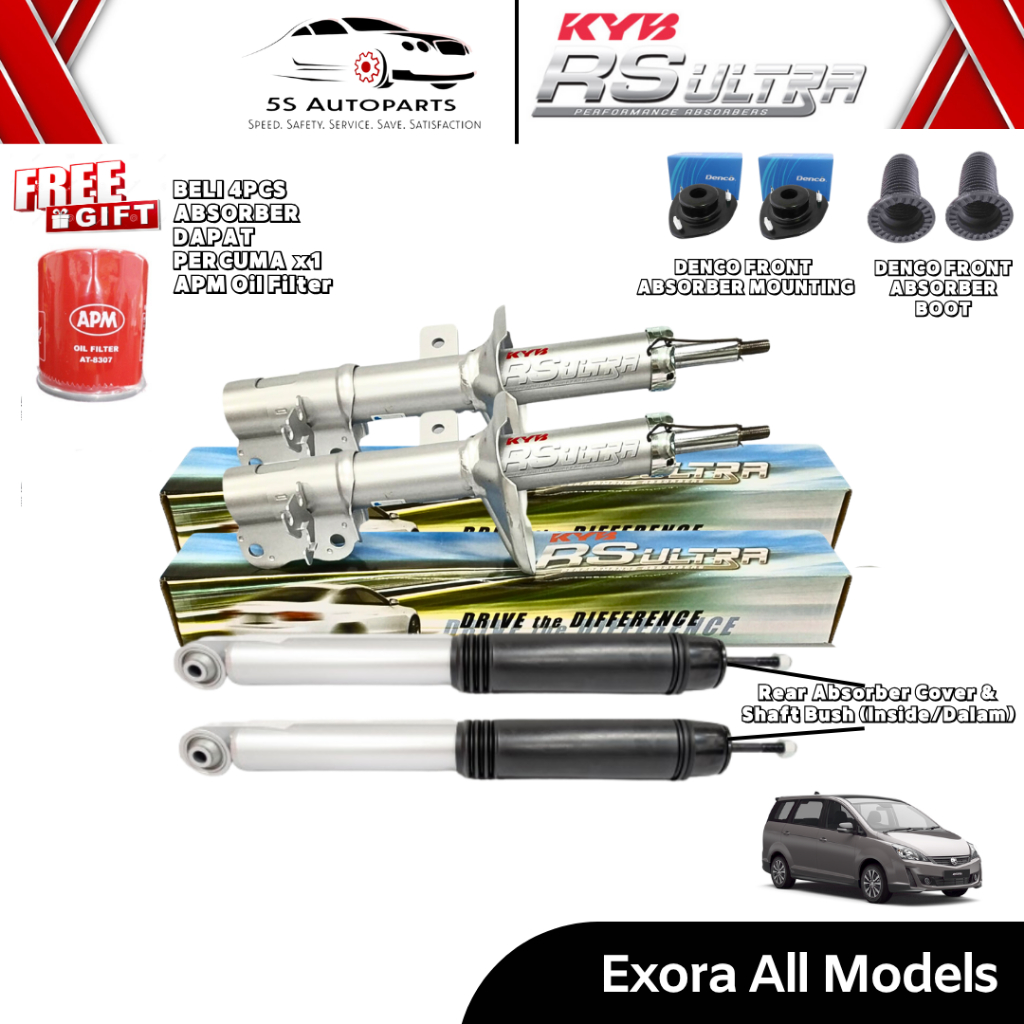 KYB RS ULTRA Proton Exora CFE/CPS (11'-25') Heavy Duty Front & Rear ...