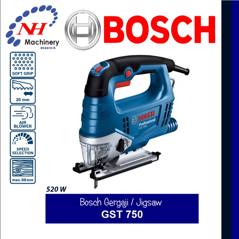 BOSCH GST 750 - GERGAJI / JIGSAW | Shopee Malaysia
