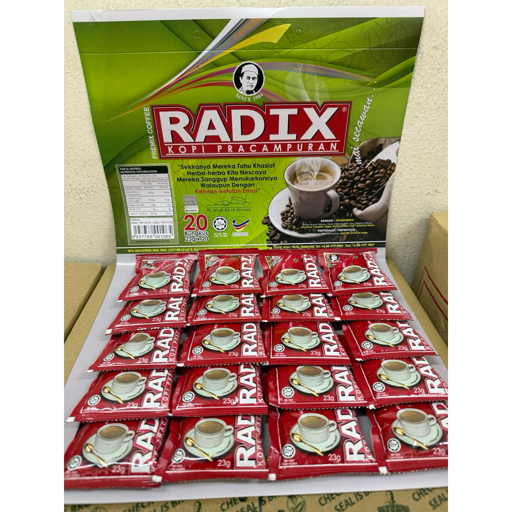 Kopi radix 1papan 20pack | Shopee Malaysia