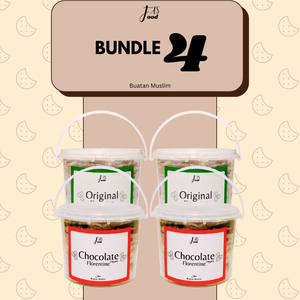 FAS Food Bundle 4 Biskut Florentine (4 Balang) | Florentine Cookies (4 ...
