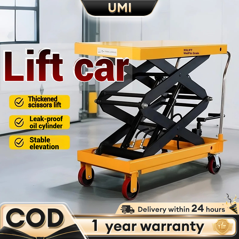 Trollry Cart Lifting Platform Manual Hydraulic Mobile Lift Small Lift ...