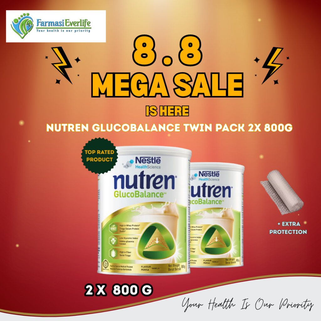 Nutren Glucobalance (diabetes) Twin packs 800gx2 [Save Rm8] Packaging ...