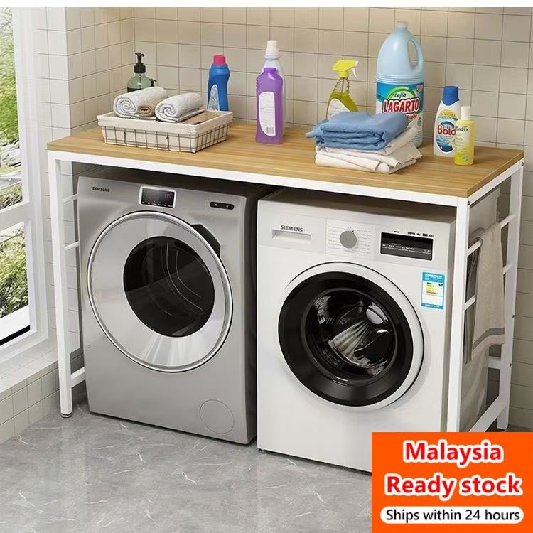 🔥Ready Stock🔥Drum double washing machine rack/storage rack/microwave ...