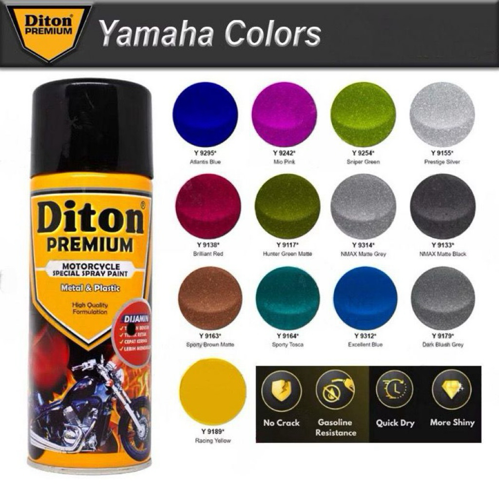 Diton Premium Yamaha Colors Motorcycle Spray Paint 400ml | Shopee Malaysia