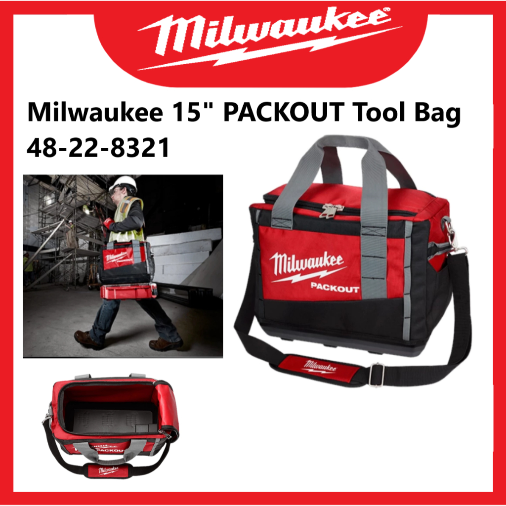 Milwaukee PACKOUT 15" TOOL BAG 48-22-8321N | Shopee Malaysia