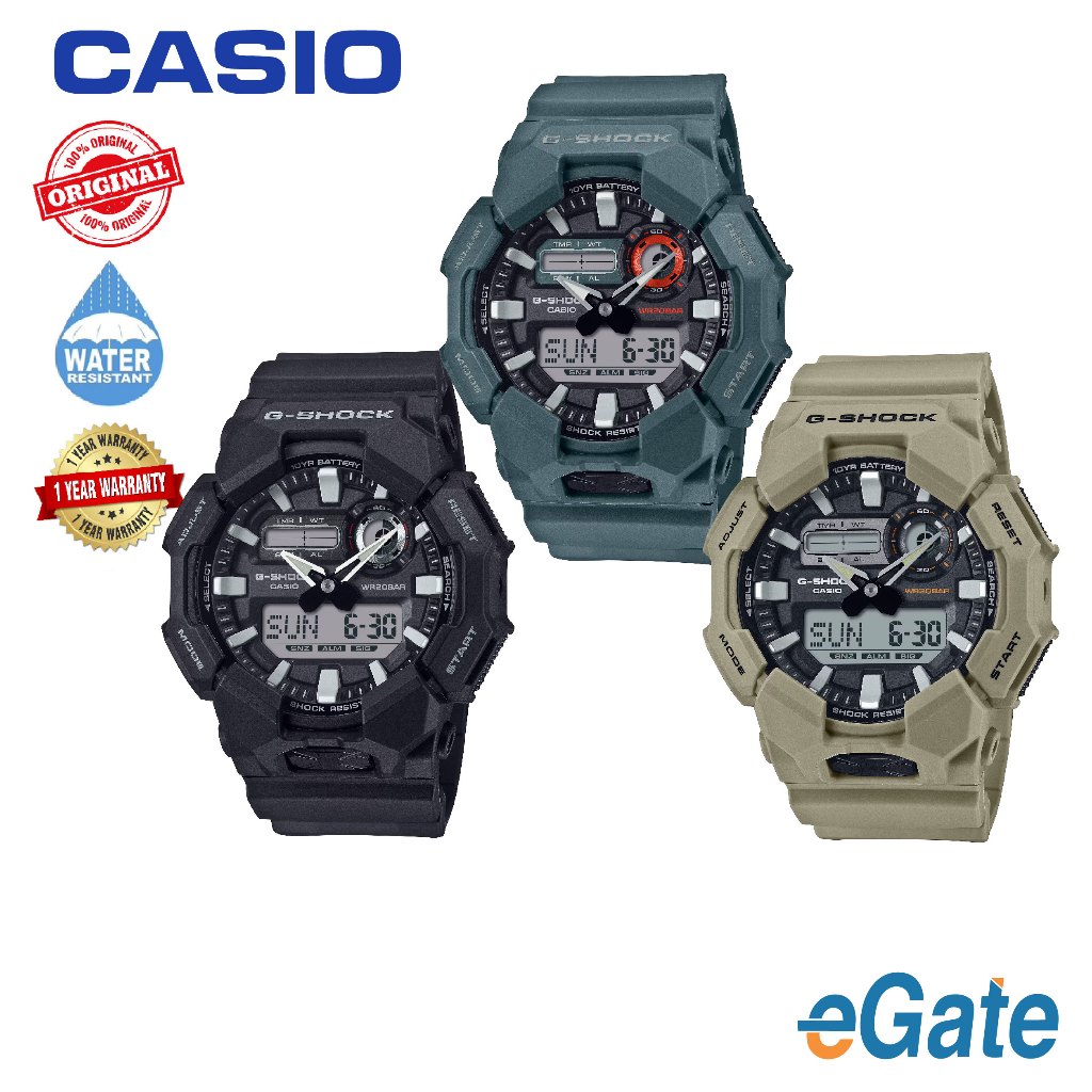 G-Shock GA-010 Analog-Digital Black Resin Band Men Watch | Shopee Malaysia