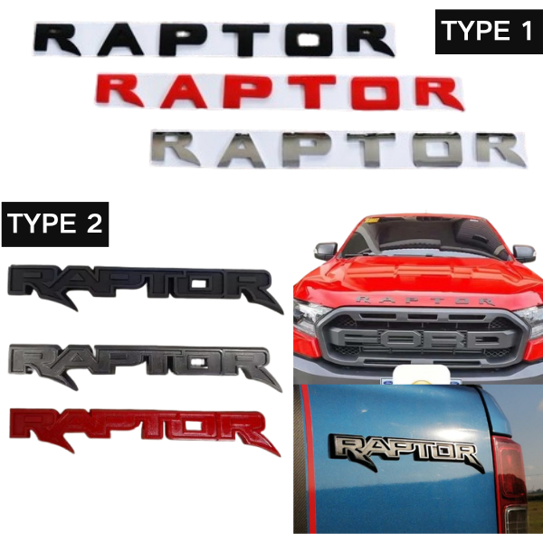 Ford Ranger Raptor Emblem Raptor Letters Tailgate Rear Gate Badge 3D ...