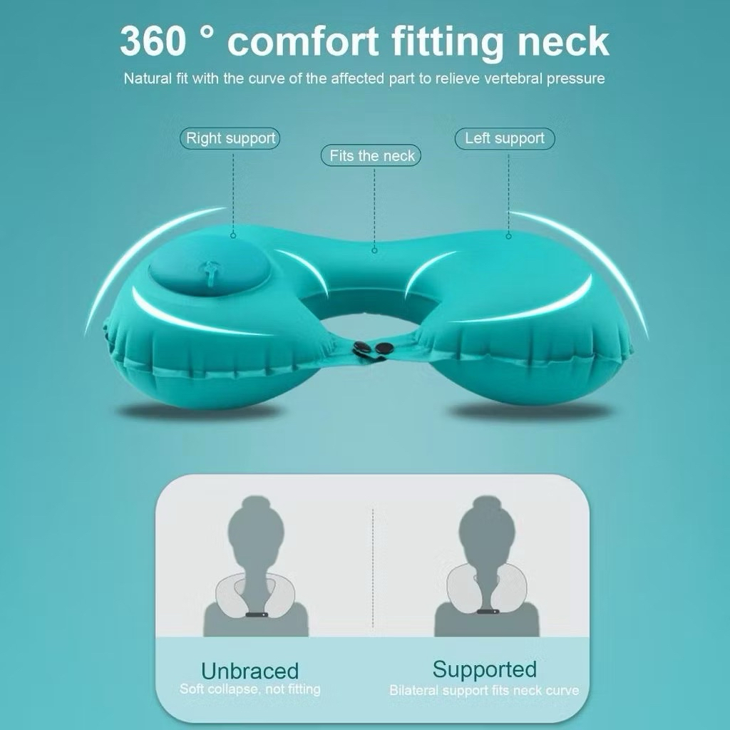 Inflatable Travel Pillow | U-Shape Neck Pillow, Ergonomic Headrest ...