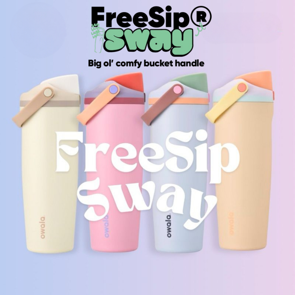 NEW Owala FreeSip® Sway 30oz (887ml) insulated stainless steel water bottle | Shopee Malaysia