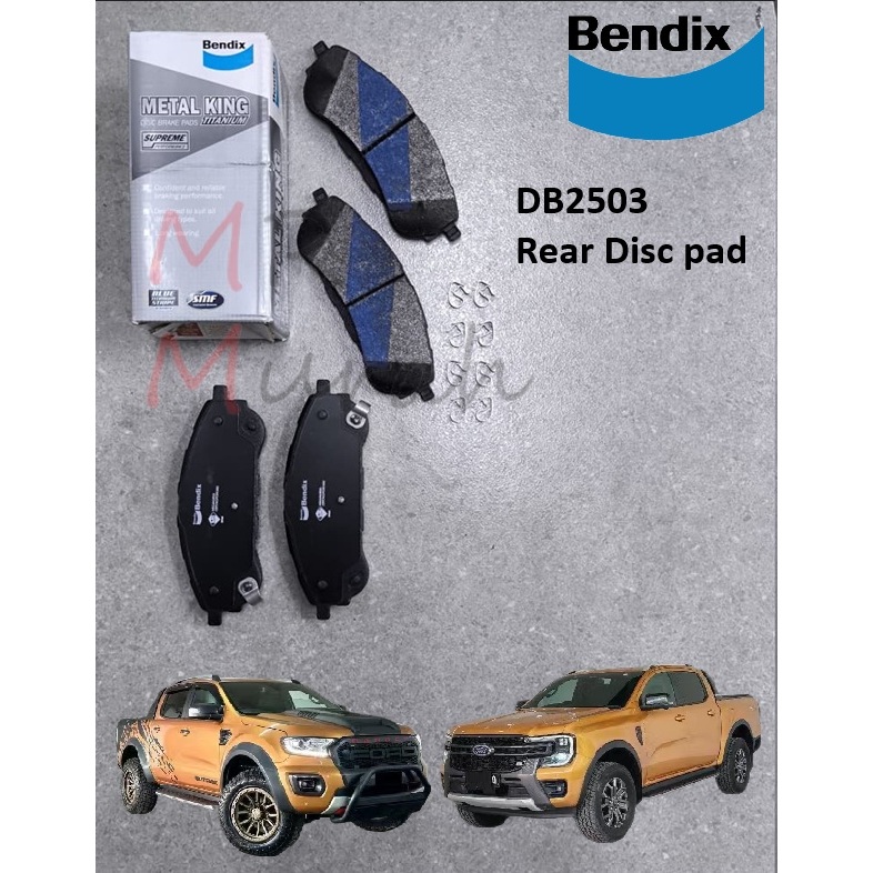 Original Bendix DB2503 Metal King Ford Ranger T8, T9 Rear Disc Pad ...