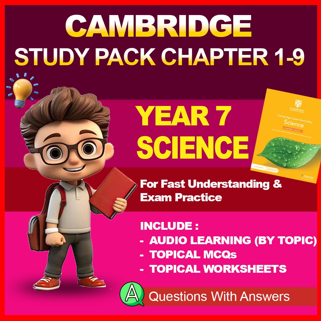 SP7 Cambridge Year 7 Science Study Pack | Notes & Topical Worksheets ...