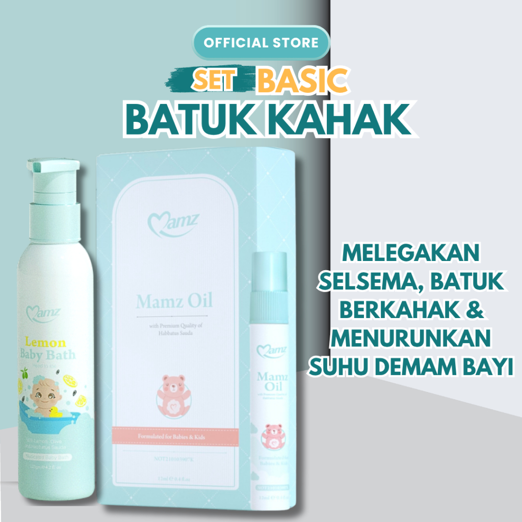 Mamz Set Basic Penjagaan Bayi (1xMamz Oil 12ml & 1xLemon Baby Bath ...