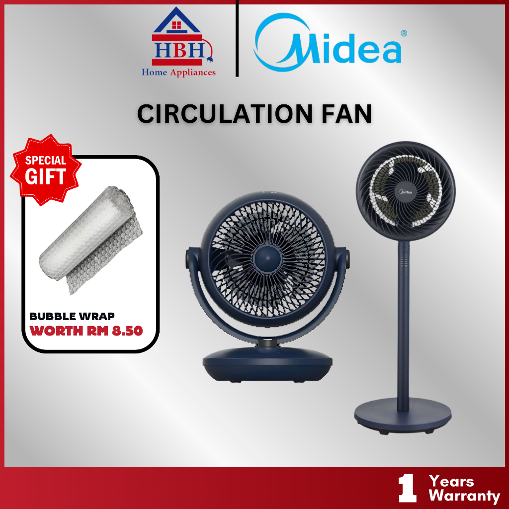 Midea Circulation Fan MFG150M0APB | MFG180M0APB | Dual Oscillation ...