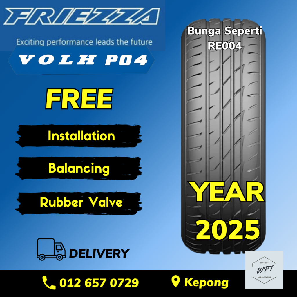 FRIEZZA VOLH P04 Tyre Tayar WPT NIPPON 165/50R15 165/55R14 195/55R15 ...