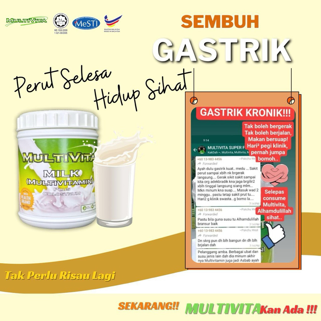 [ORI] SUSU MULTIVITA MILK PLUS COLOSTRUM MULTIVITAMIN ORIGINAL FLAVOUR ...