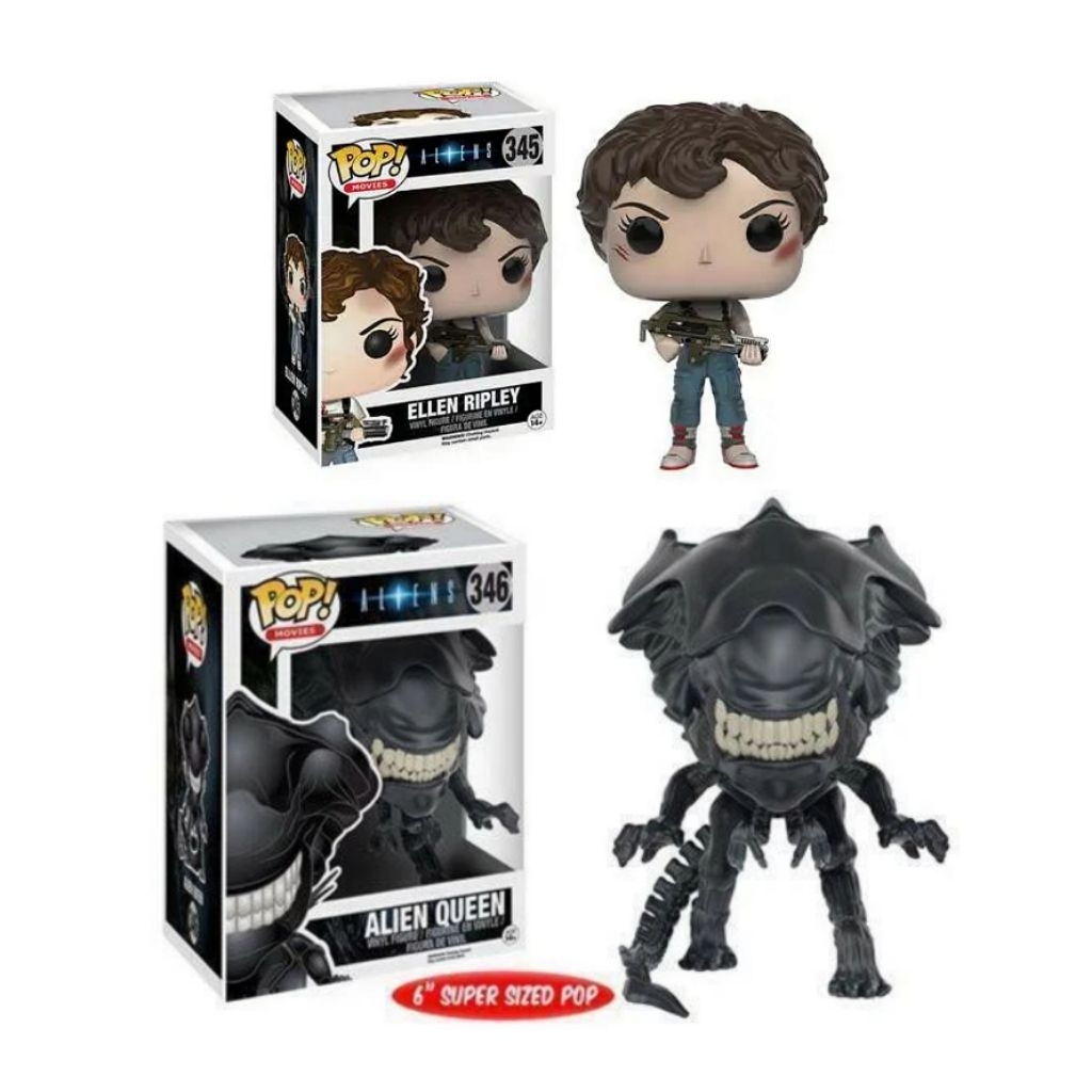 Funko Pop! Movies: Aliens - Ellen Ripley & Alien Queen (Set of 2 ...