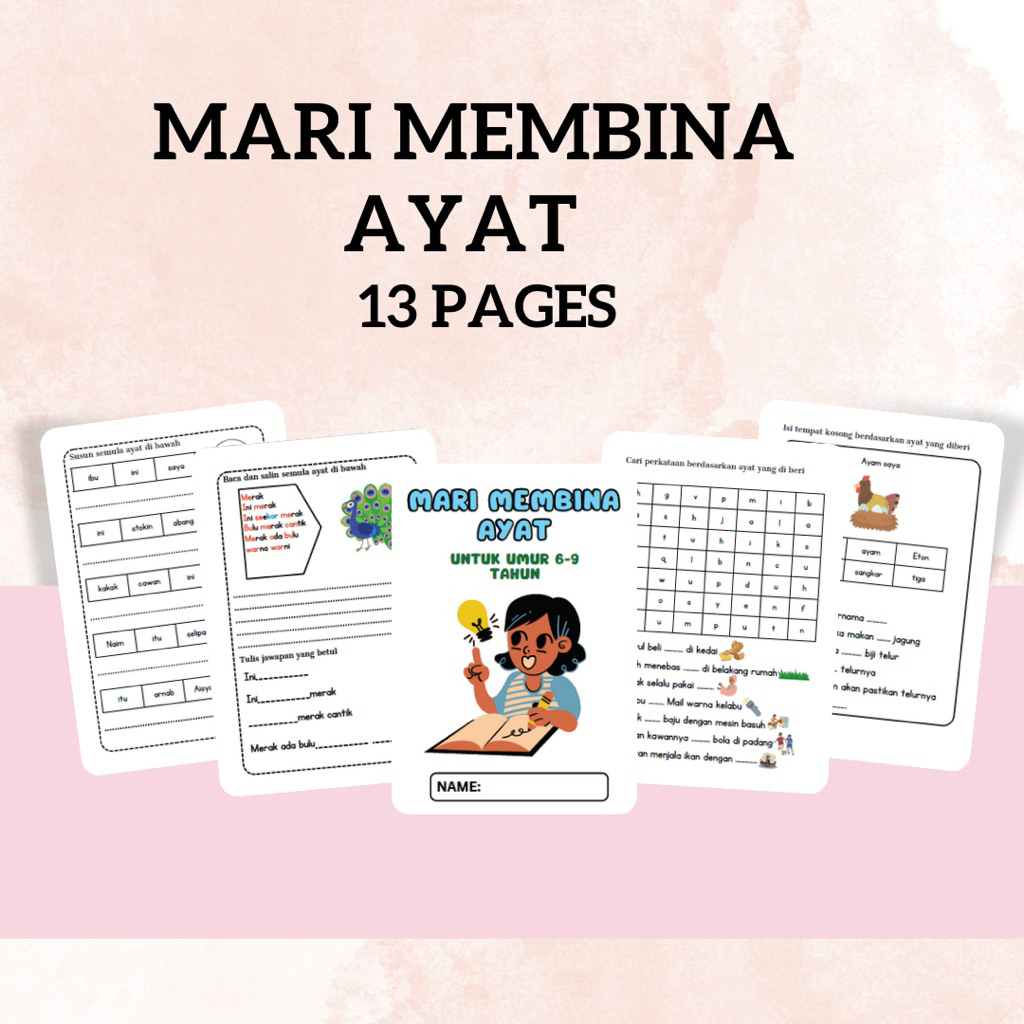 mari membina ayat worksheet bahasa melayu | Shopee Malaysia