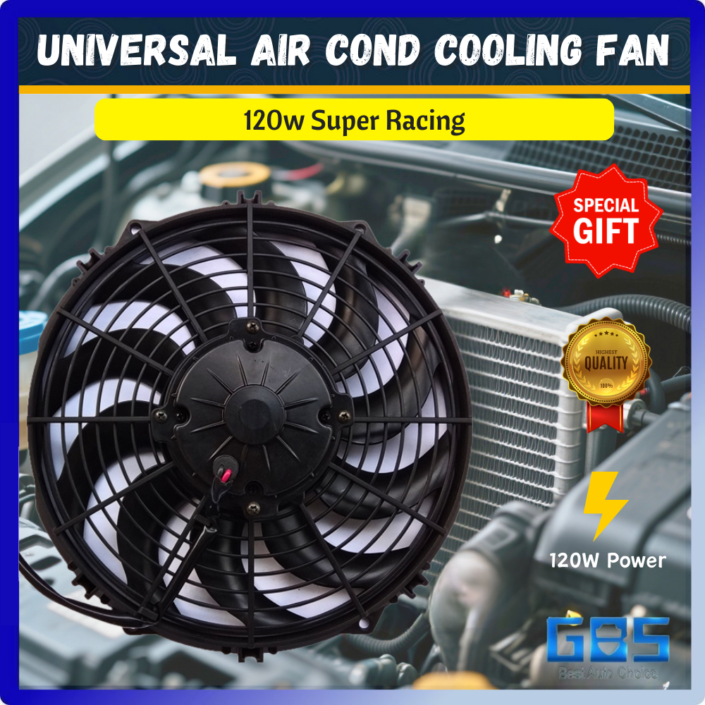 GBS CAR LED Radiator Cooling Air Cond 12v Super Racing Fan 120W ...