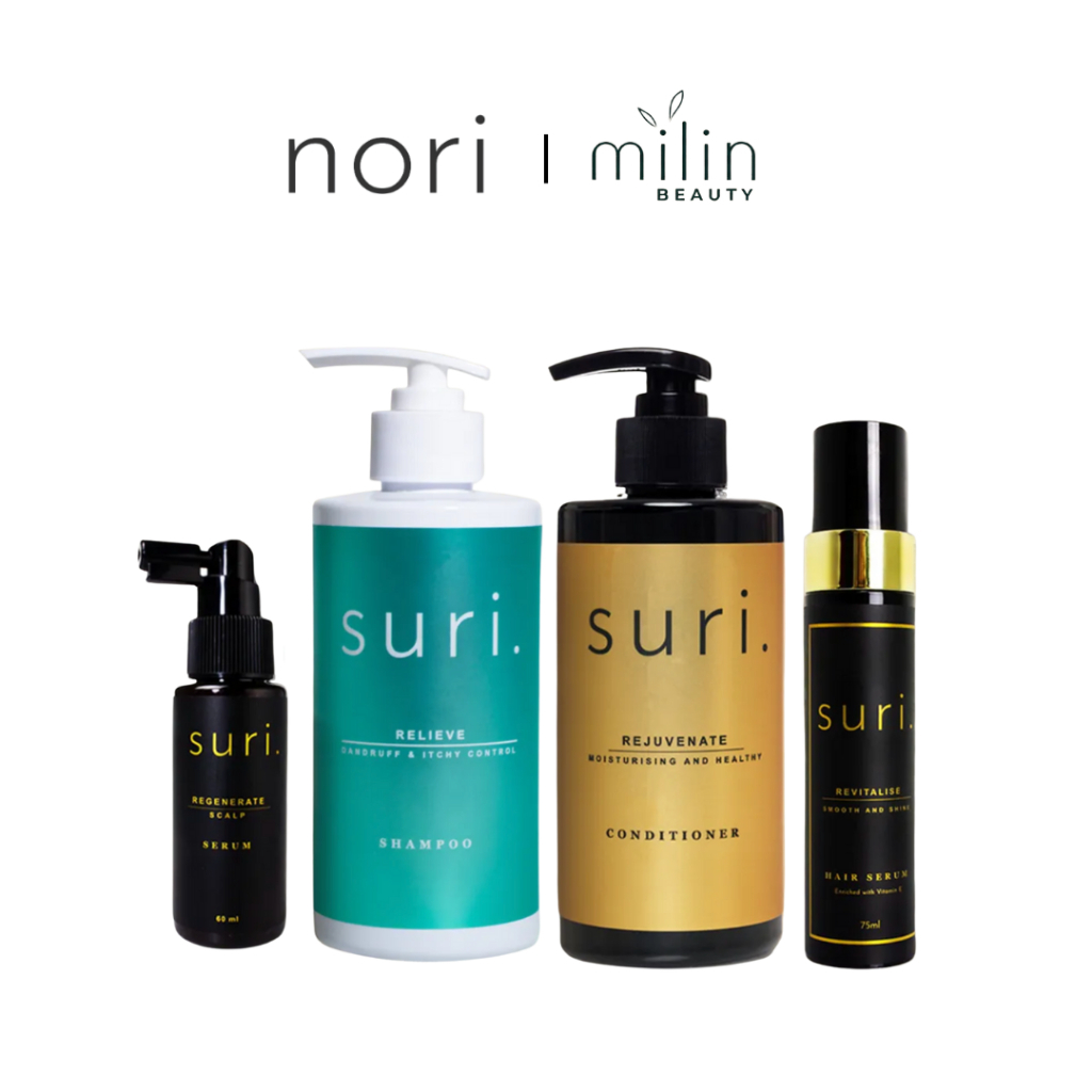 Suri DANDRUFF Set (Shampoo/conditioner/Scalp Serum/Hair Serum) | Shopee ...