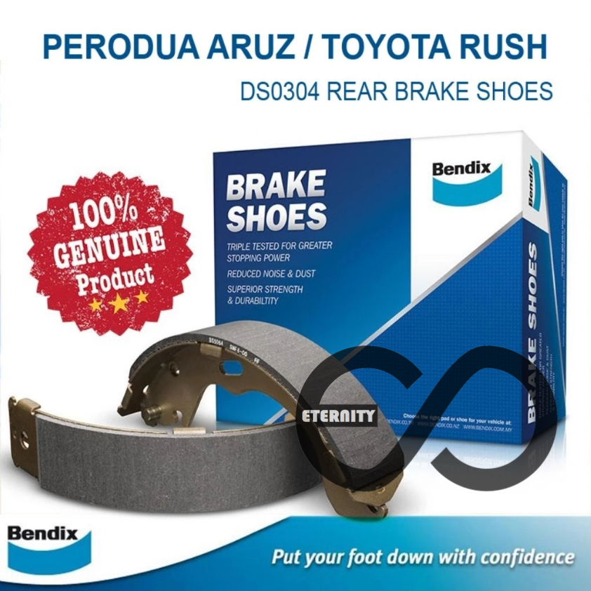 Original Bendix DS0304 Rear Brake Shoes - Perodua Aruz Rear Brake Shoes ...