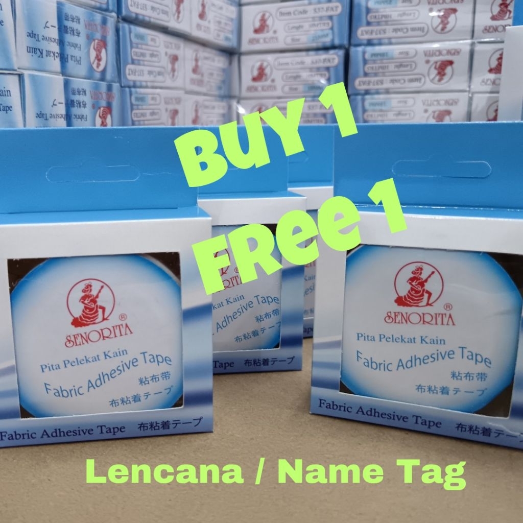Meter LENCANA NAME TAG SEKOLAH Pita Pelekat Kain FABRIC ADHESIVE TAPE ...