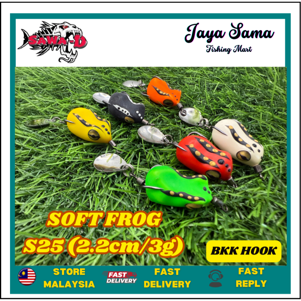 Sawa-D S25 Soft Frog 2.2cm 3g | Katak Getah Tiruan Casting Haruan ...