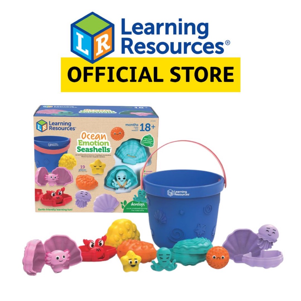 Learning Resources Ocean Emotion Seashells- Age 18+ months, Fine Motor ...