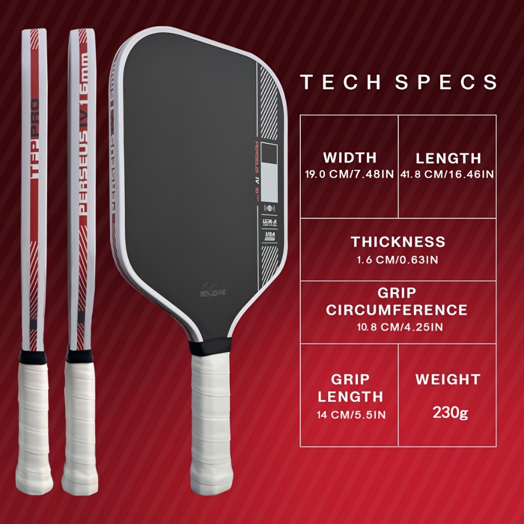 Pickleball Paddle Carbon Fiber GEN 4 TFP T700 Thermoformed Sandblast ...