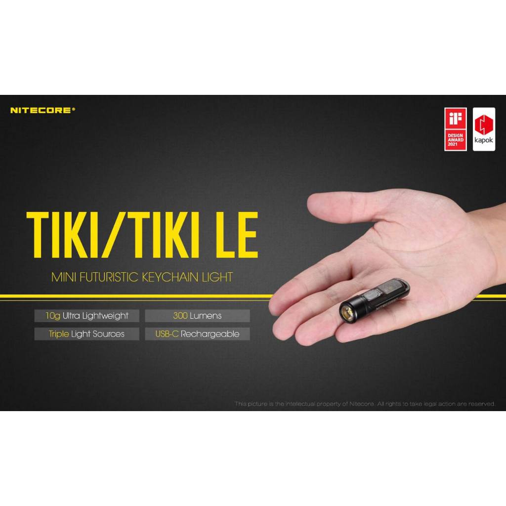 Nitecore TIKI LE Rechargeable Flashlight (300 Lumens) | Shopee Malaysia
